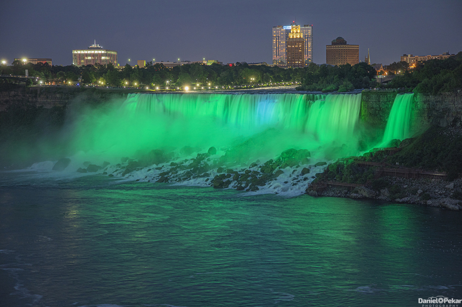 Niagara Emerald Glow by Daniel Pekar Photography Wall Art