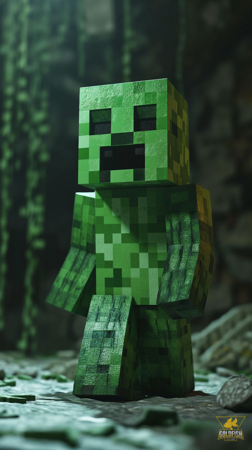 Minecraft Creeper Wall Art par Goldfishwallart