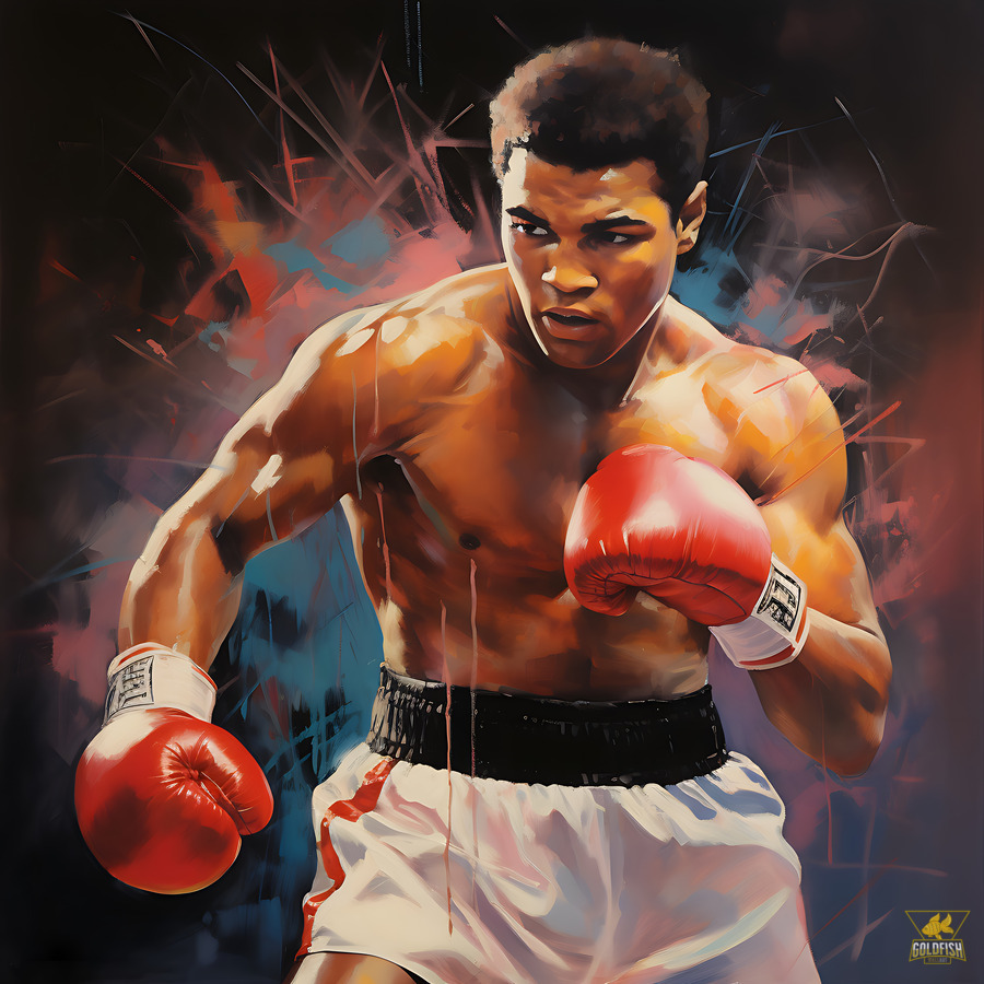 VINTAGE MUHAMMAD ALI BOXING CHAMPION WALL ART by Goldfishwallart Wall Art