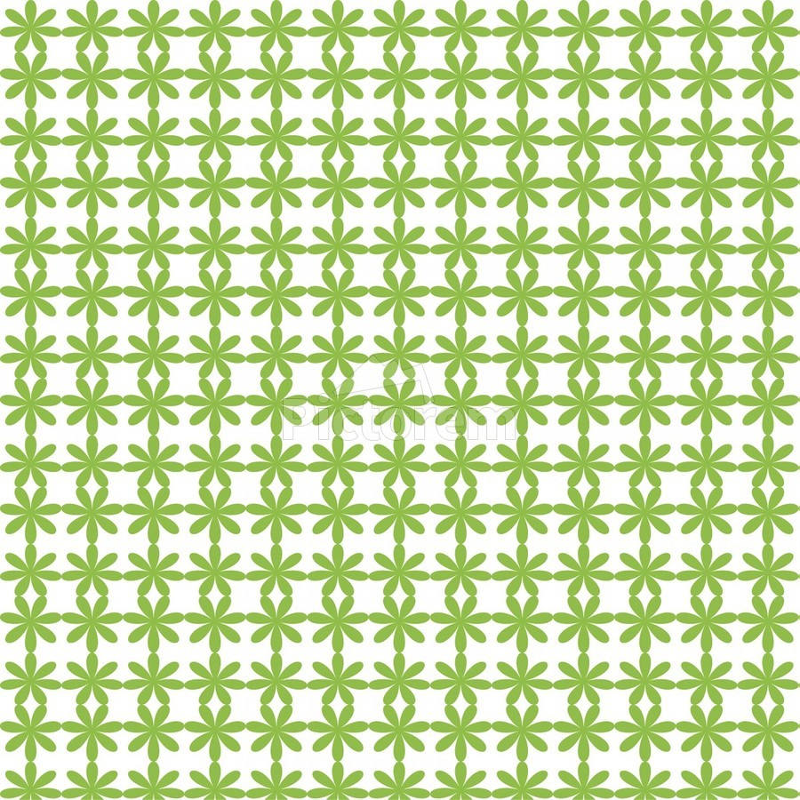 Green Flower Seamless Pattern Artwork by rizu_designs Wall Art