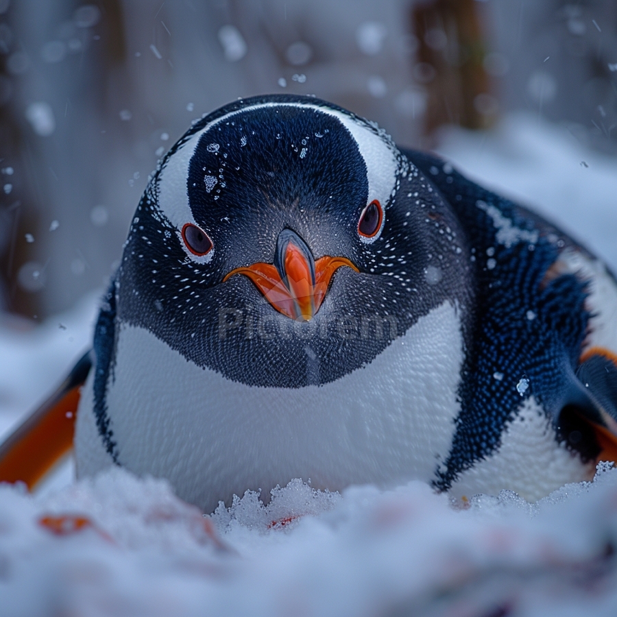 Dazzling Penguin by rizu_designs Wall Art