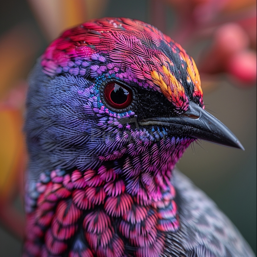 Vibrant Bird by rizu_designs Wall Art
