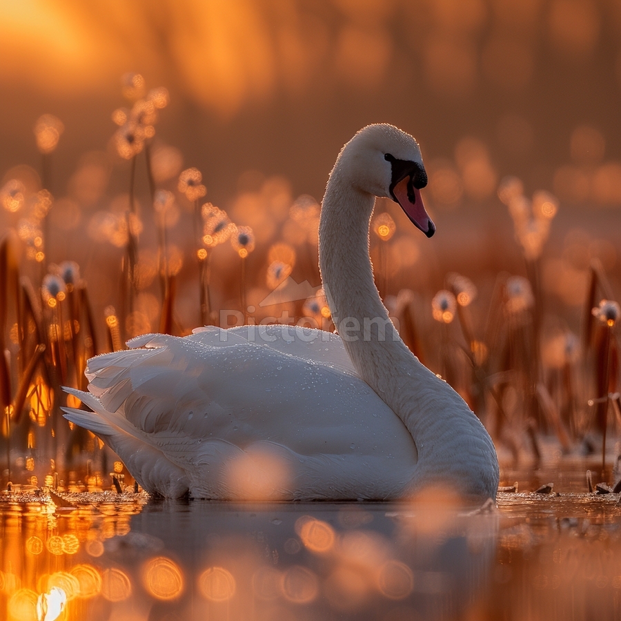 Magical Beauty Swan by rizu_designs Wall Art