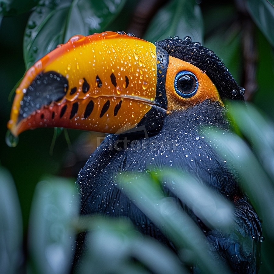 Tropical Toucan Beauty by rizu_designs Wall Art