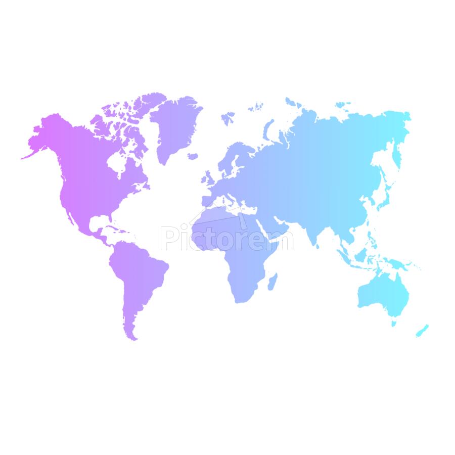 COLORFUL WORLD MAP by rizu_designs Wall Art