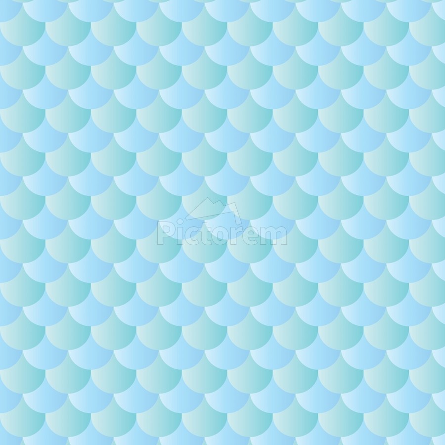 GREEN PASTEL MERMAID PATTERN by rizu_designs Wall Art