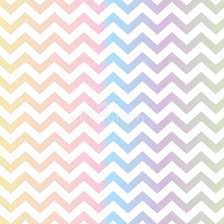 MULTICOLOR PASTEL CHEVRON by rizu_designs Wall Art