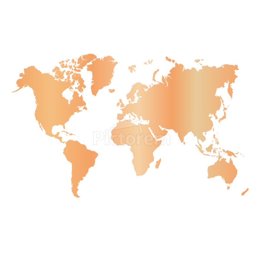 RED BIRCH WORLD MAP by rizu_designs Wall Art