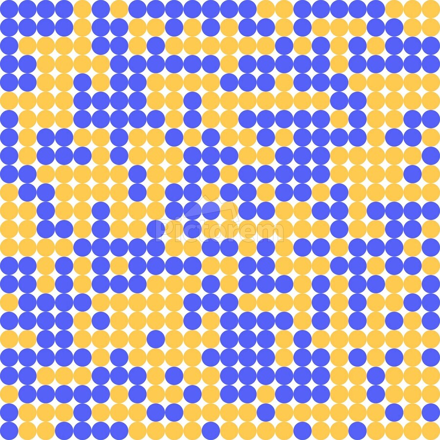 Yellow Polka by rizu_designs Wall Art