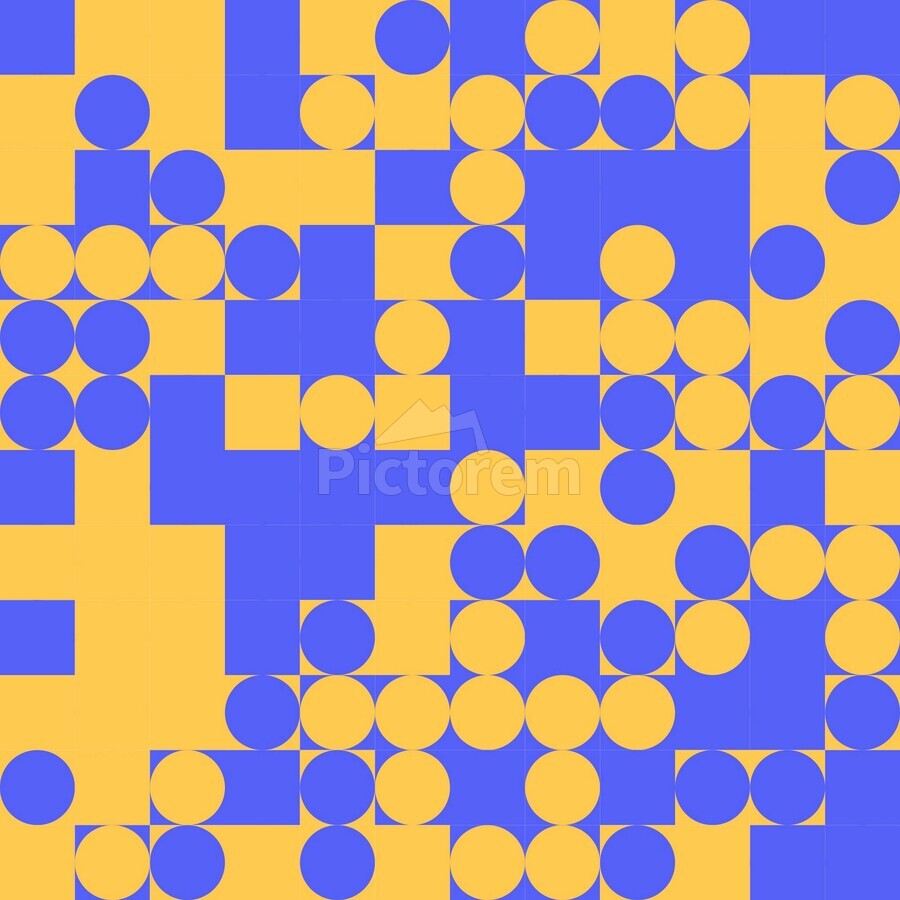 Dots and Square Pattern by rizu_designs Wall Art