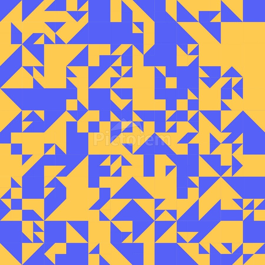 Cube Geometry Pattern by rizu_designs Wall Art