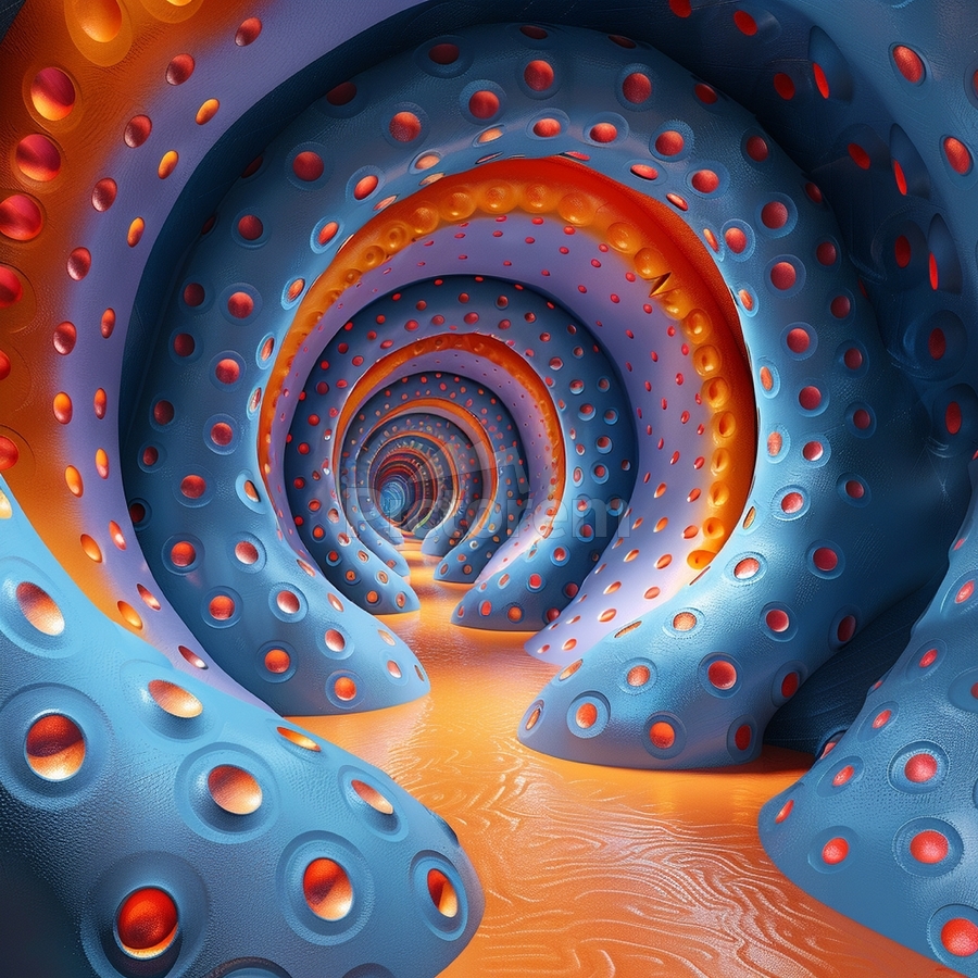 3D Abstract Symmetry by rizu_designs Wall Art