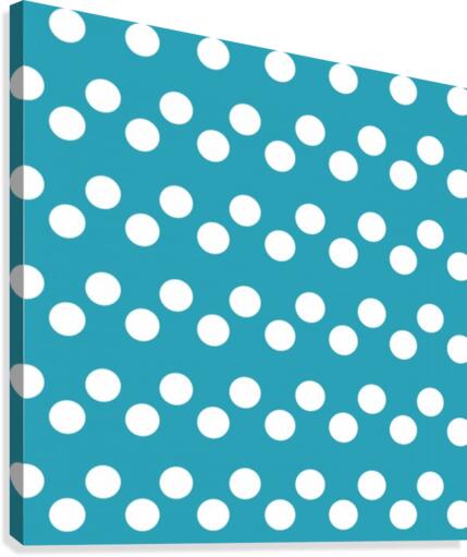 Light Blue Polka Dots by rizu_designs Wall Art