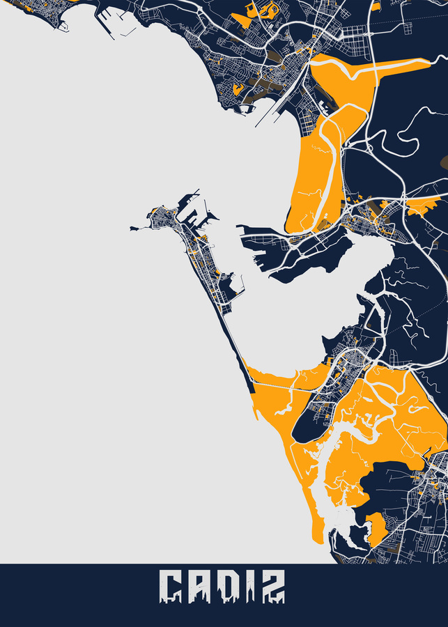 Cadiz City Map by Mccyle Khan Wall Art