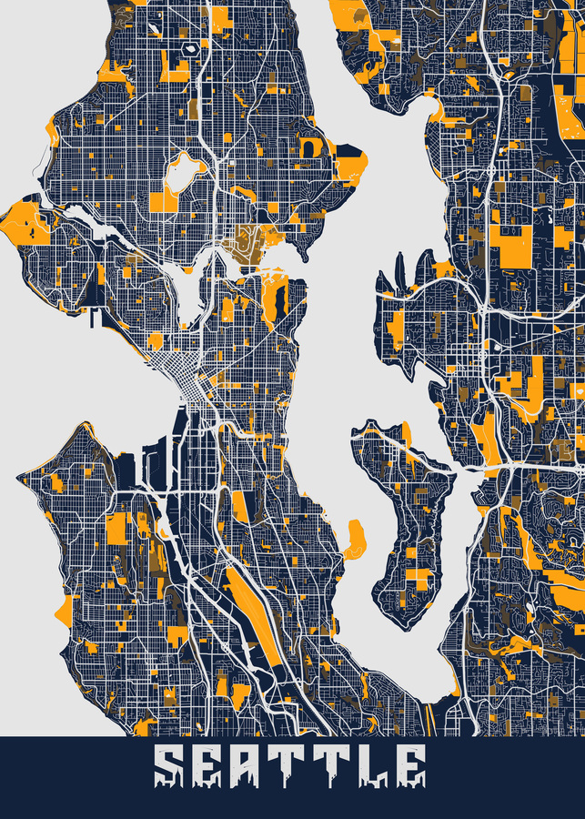 Seattle City Map par Mccyle Khan