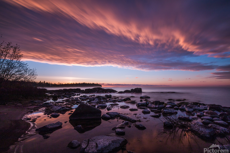 Sunrise Over Sleeping Waters by Linda Ryma Photography Wall Art