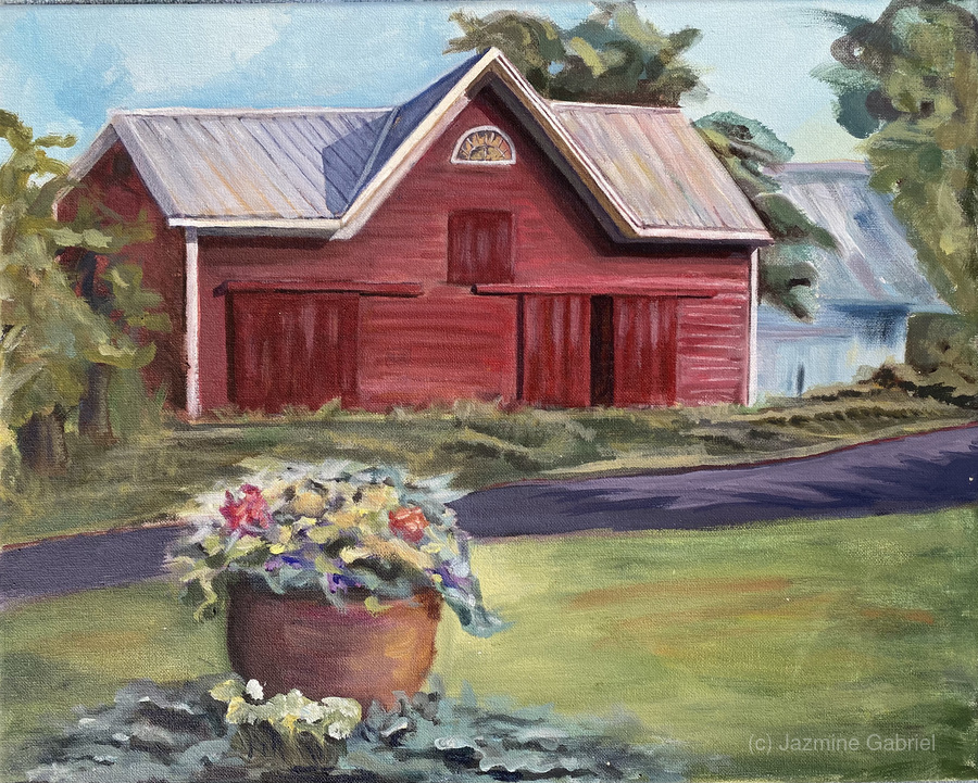 Quaker Road Barn 1 by Jazmine Gabriel Wall Art