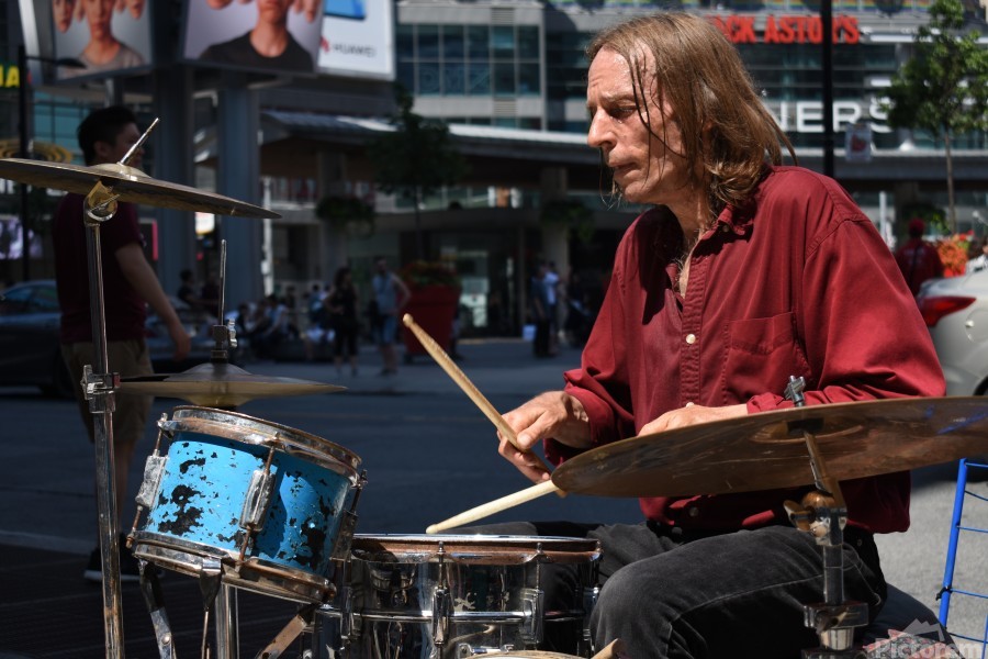 Street Drummer by Cameraman Klein Wall Art