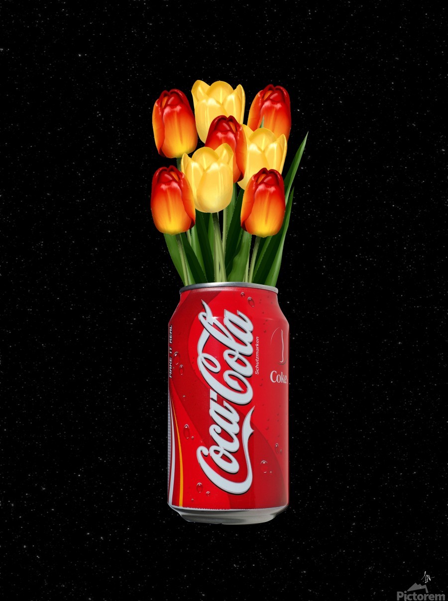 Cola Canned Flowers by Le Motif Est Wall Art