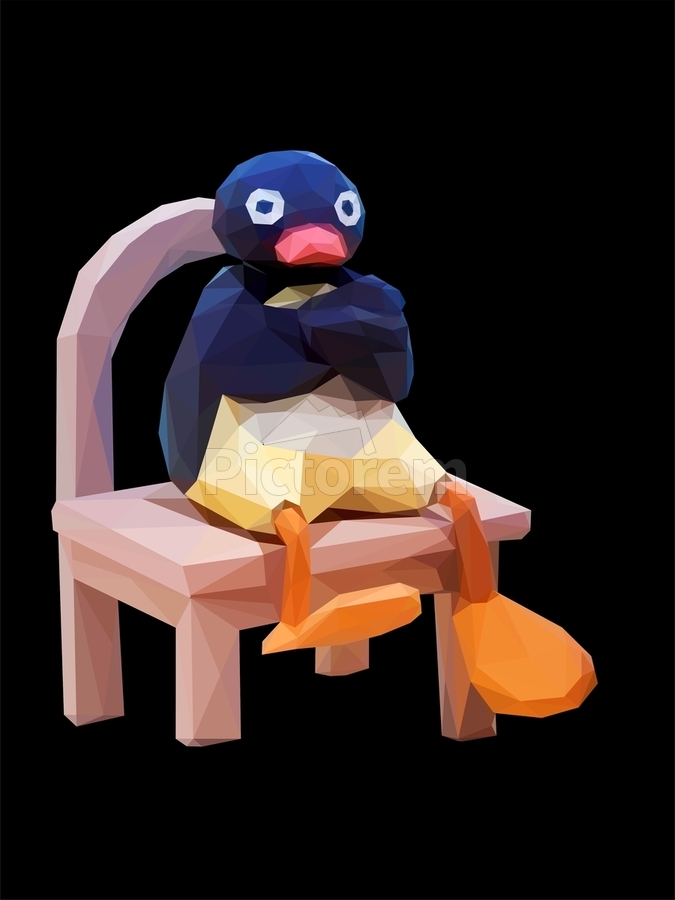 angry pingu meme by magnificentart Wall Art