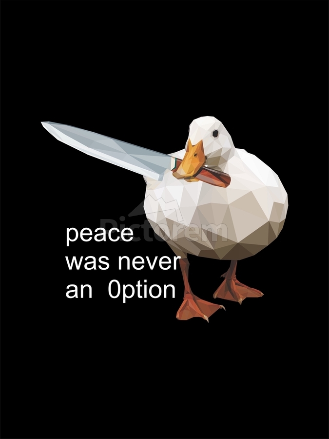 peace was never an option meme by magnificentart Wall Art