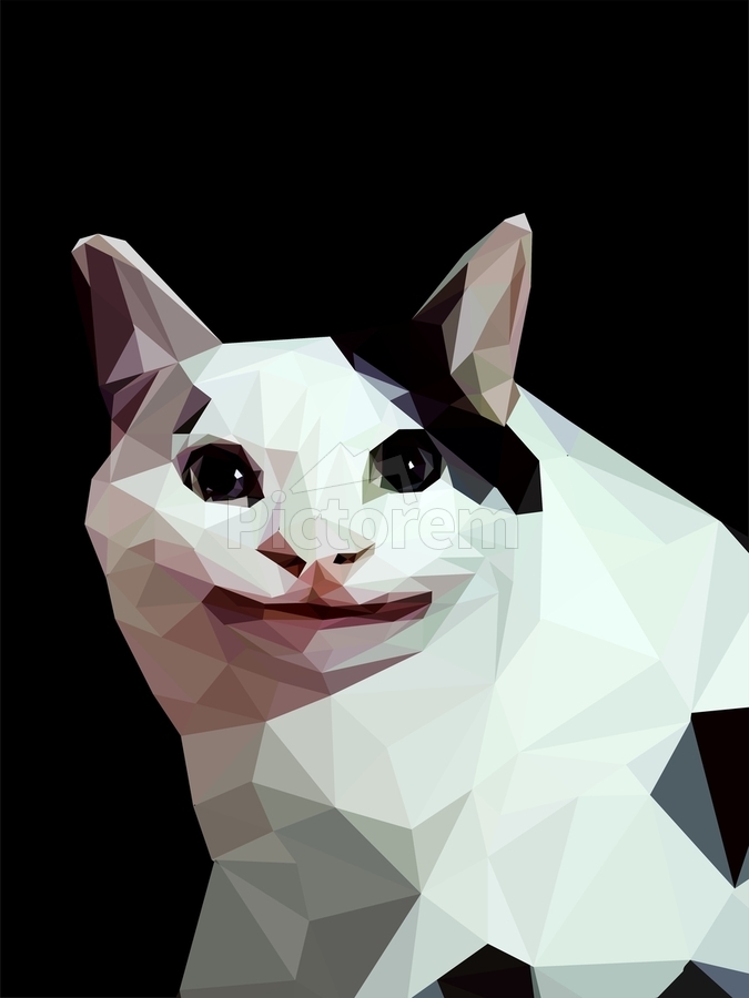 polite cat meme by magnificentart Wall Art