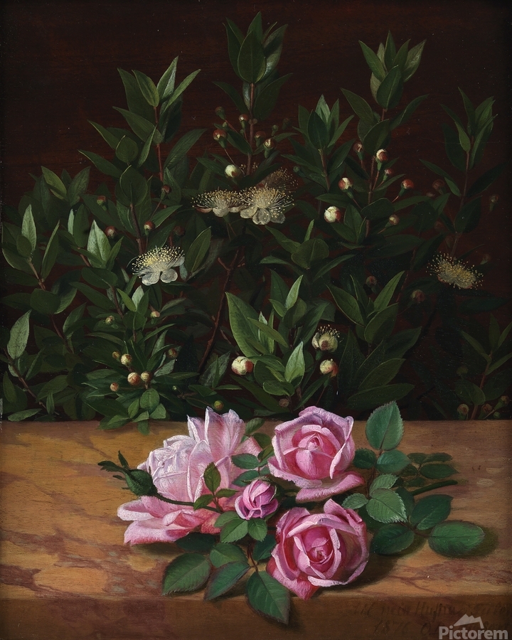Roses And Myrtles [1876] by Otto Didrik Ottesen [1816–1892] by ...