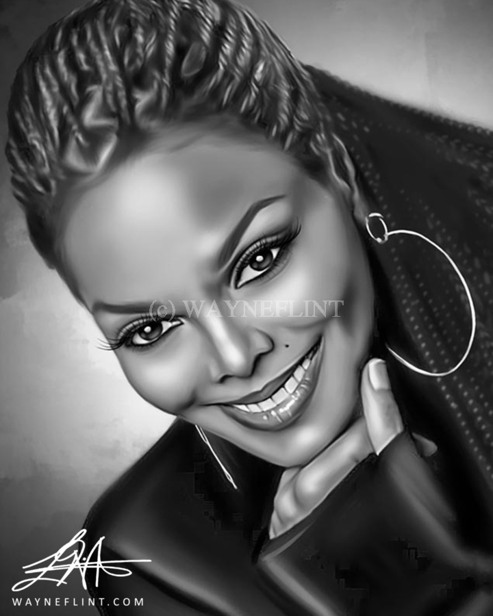 Janet Jackson by WAYNEFLINT Wall Art