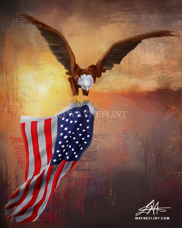 God Save America by WAYNEFLINT Wall Art