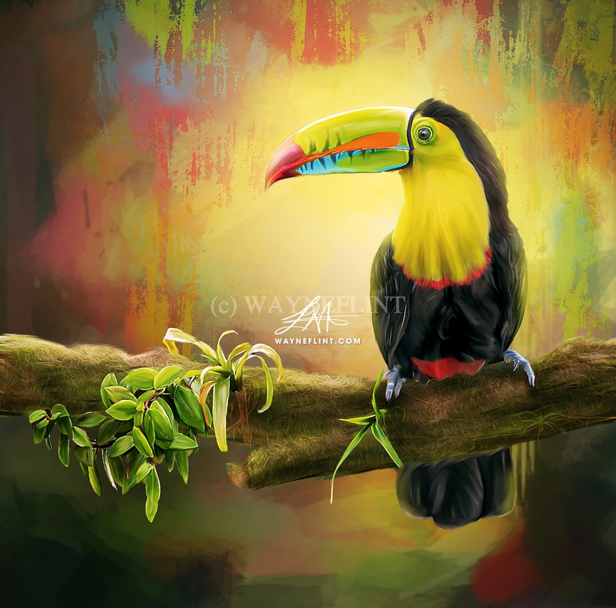 Digital Toucan by WAYNEFLINT Wall Art