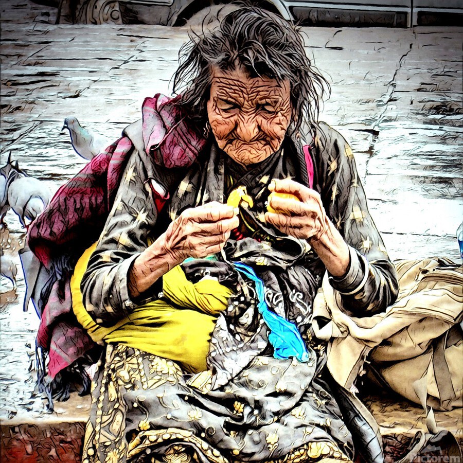 HOMELESSNESS - Nepal by Robert David Concienne Wall Art