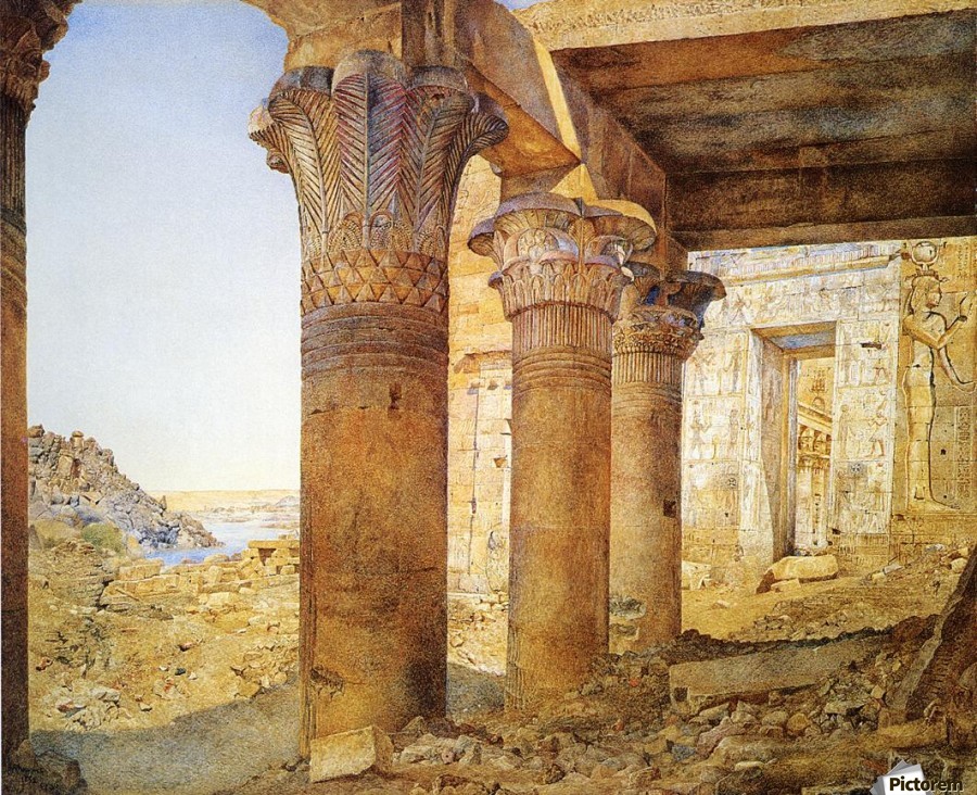 Temple philae outer by Henry Roderick Newman Wall Art