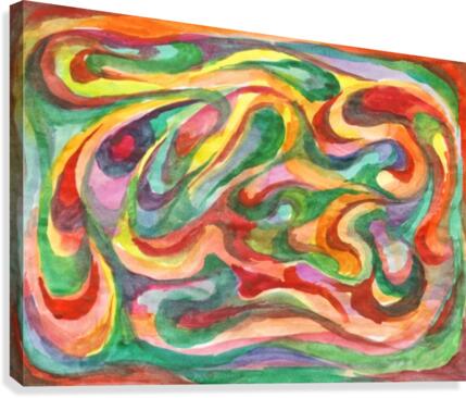 Hand drawn abstract watercolor background by Dobrotsvet Art Wall Art