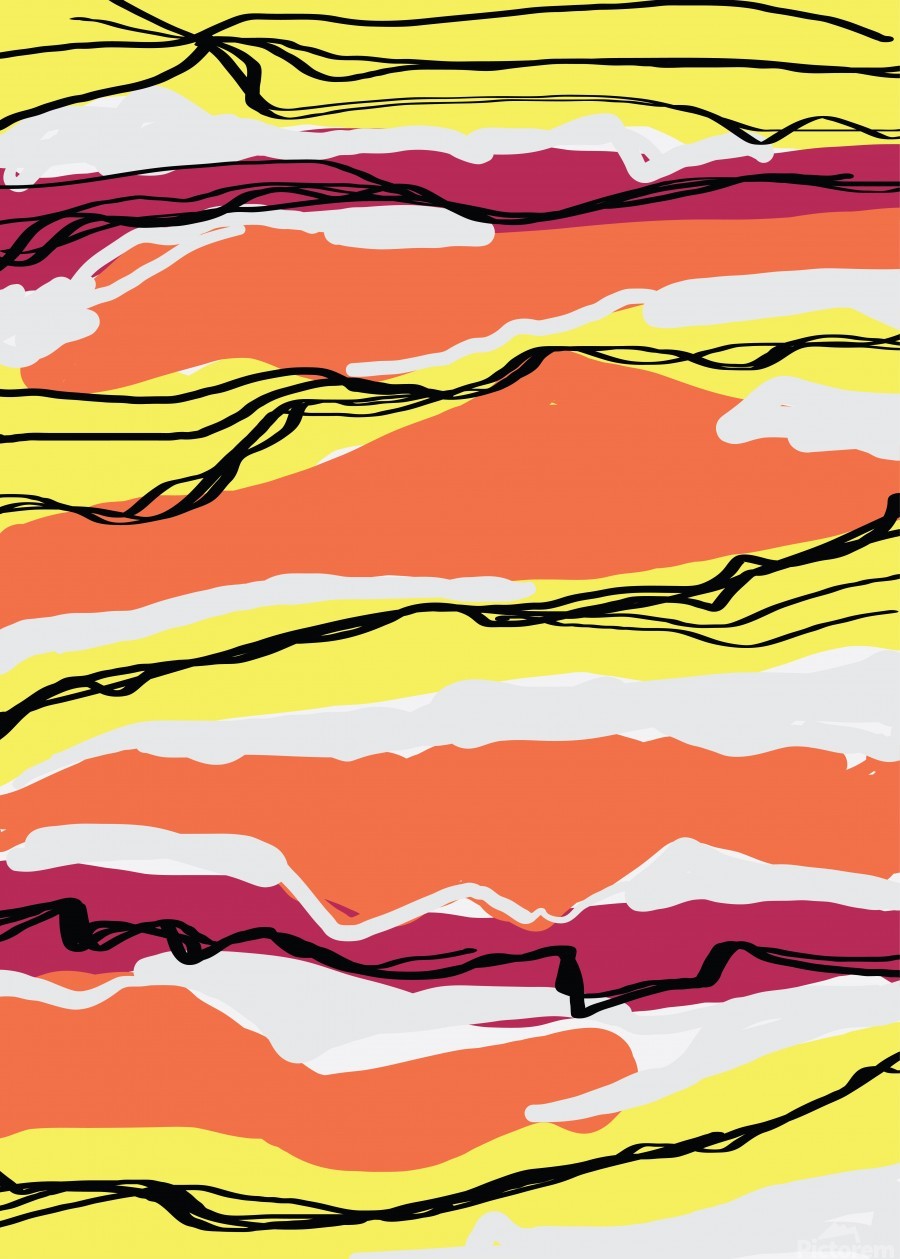 Straight lines and curved patterns by Saydung89 Wall Art