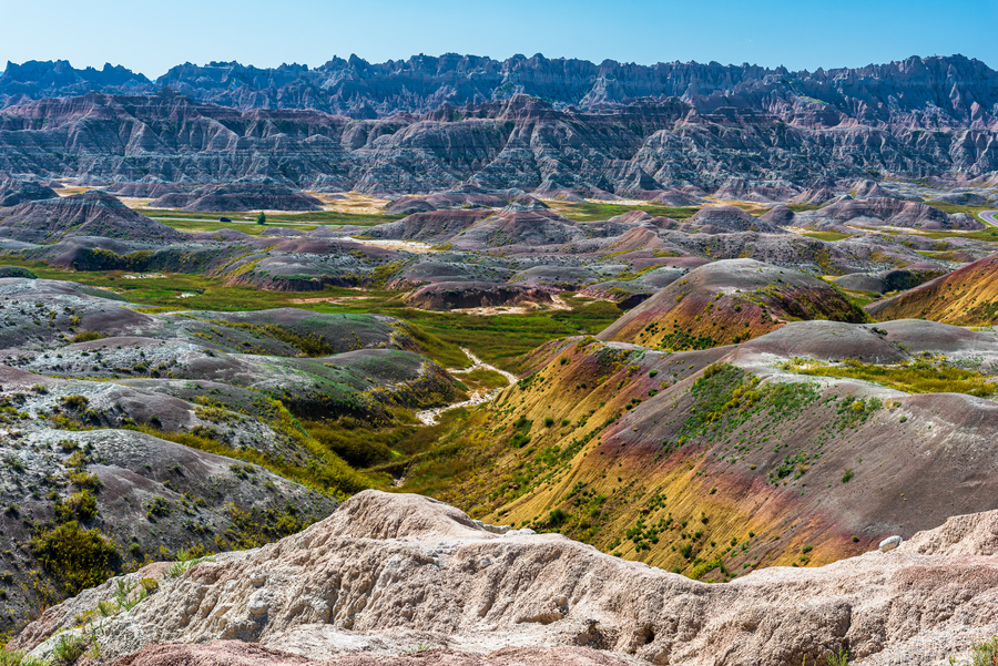 Colorful Badlands - National Park by David C Hintz Wall Art