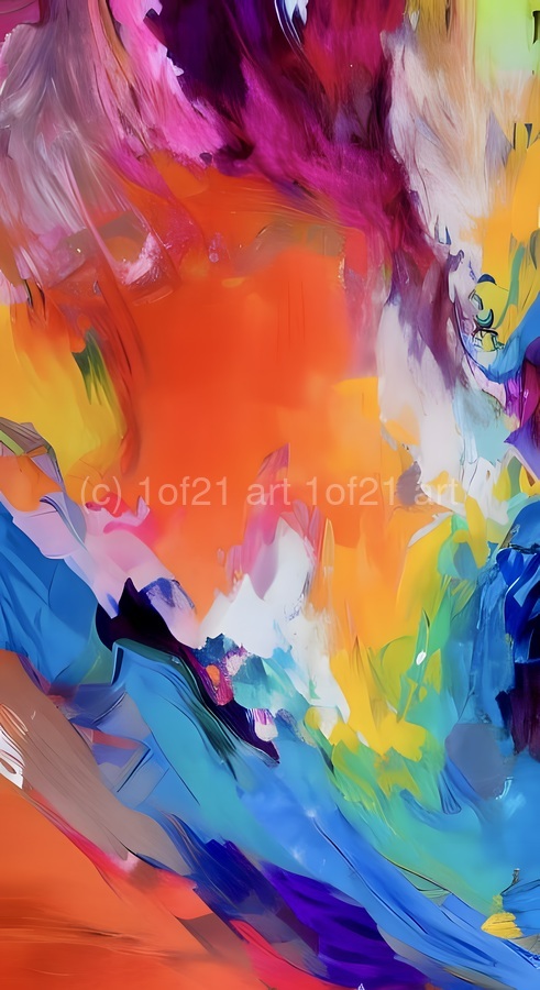 Deep Rainbow Painting by 1of21art Wall Art