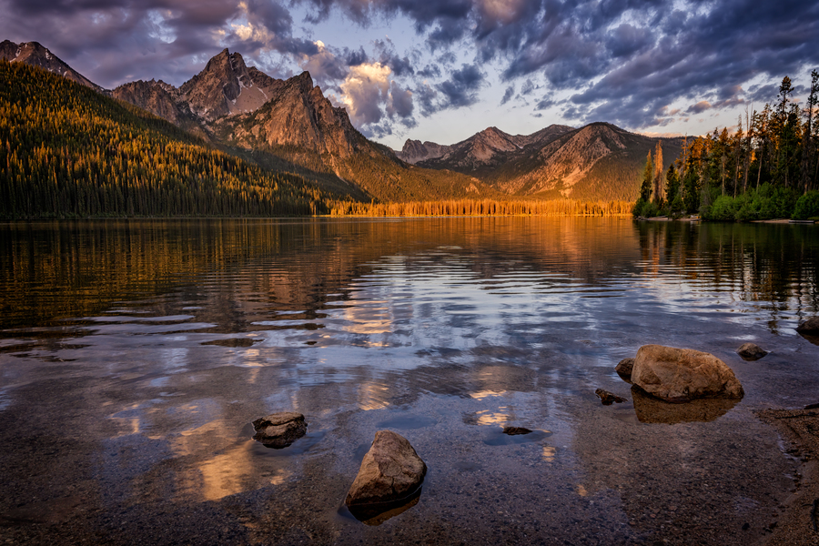 Sawtooth Afire by Rick Berk Wall Art