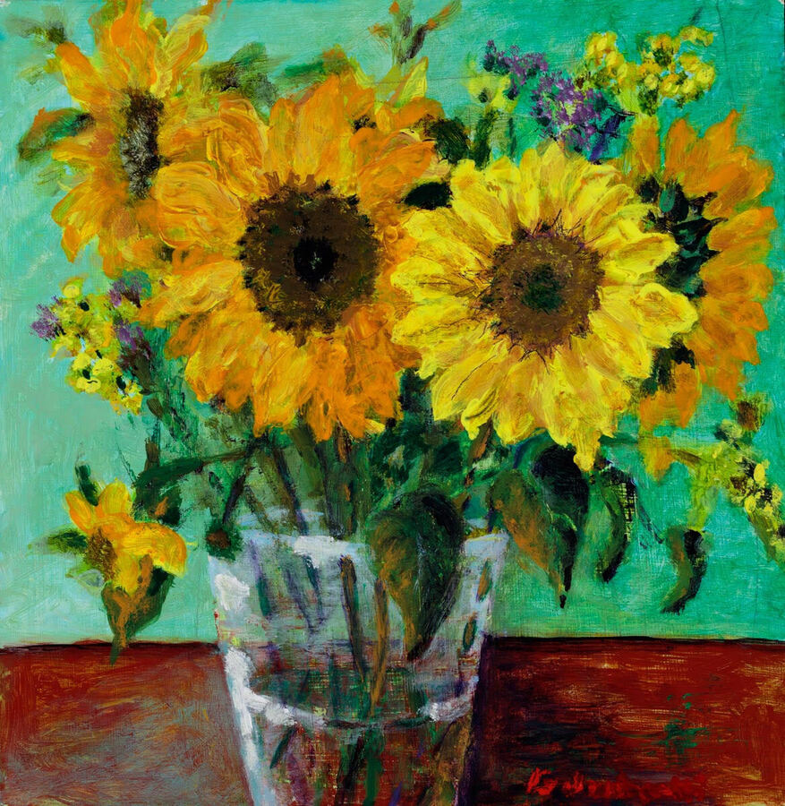Sunflowers by Richard Golembeski by David Russell Schilling Wall Art