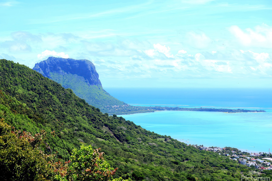 Le Morne up close Mauritius by Guy Hee Photography Wall Art
