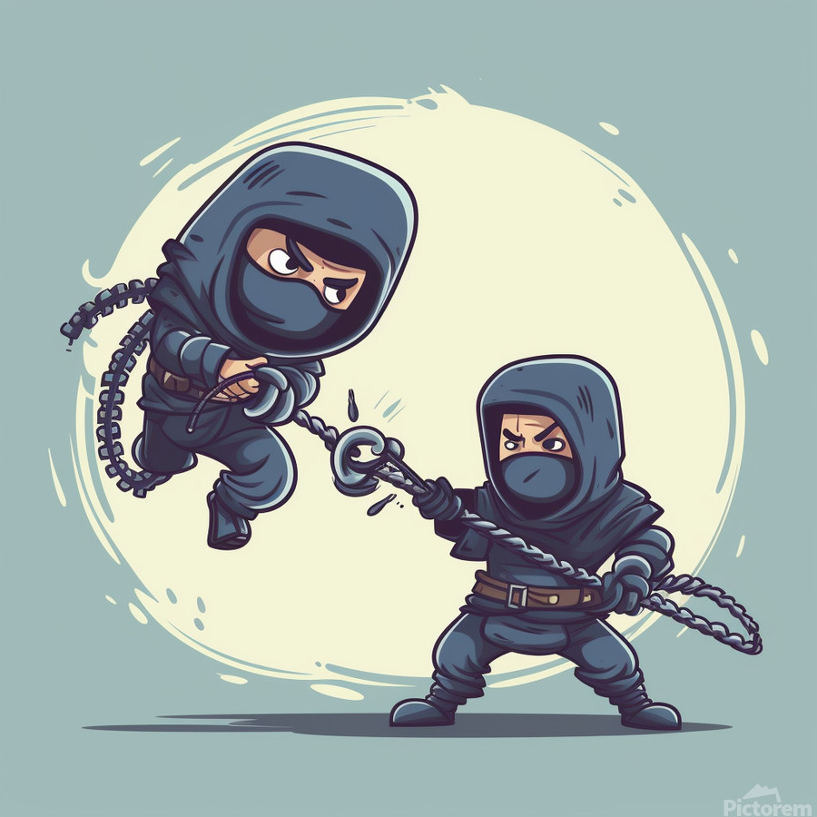 Ninja Clan - Cartoon Series by Curly Wall Art