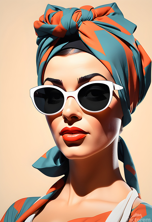 Retro summertime pin up by Sen Tinel Wall Art