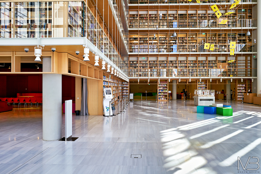 Athens Greece. The National Library inside the Stavros Niarchos ...