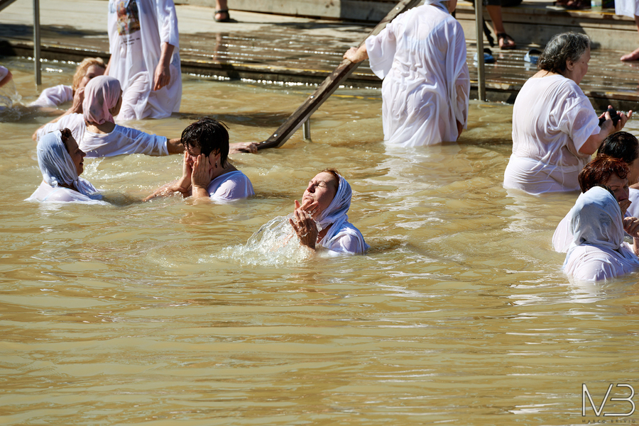 Jordan. Jordan river. Baptism site. The place where Jesus was baptized by Marco Brivio Wall Art