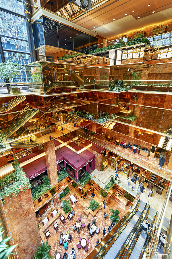 New York. Manhattan. United States. The Trump Tower Atrium by Marco ...