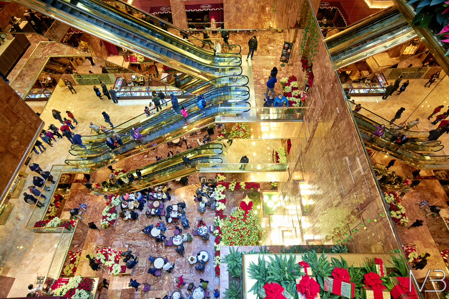 New York. Manhattan. United States. The Trump Tower Atrium by Marco ...