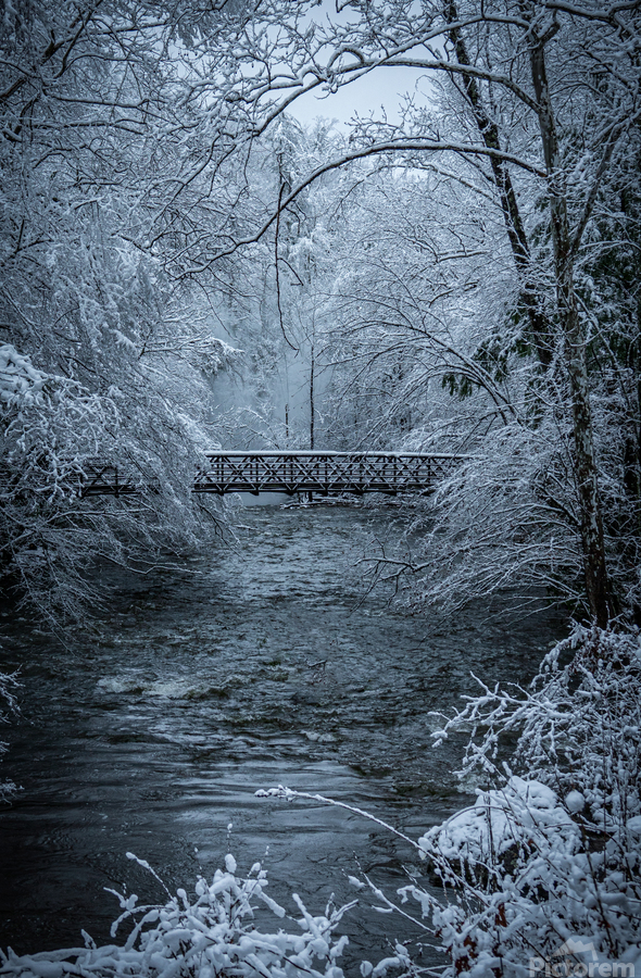 Gatlinburg Trail foot bridge by RBA Photography Wall Art