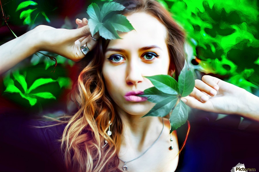 Leaf Pose pic art by Chazzi R Davis Wall Art