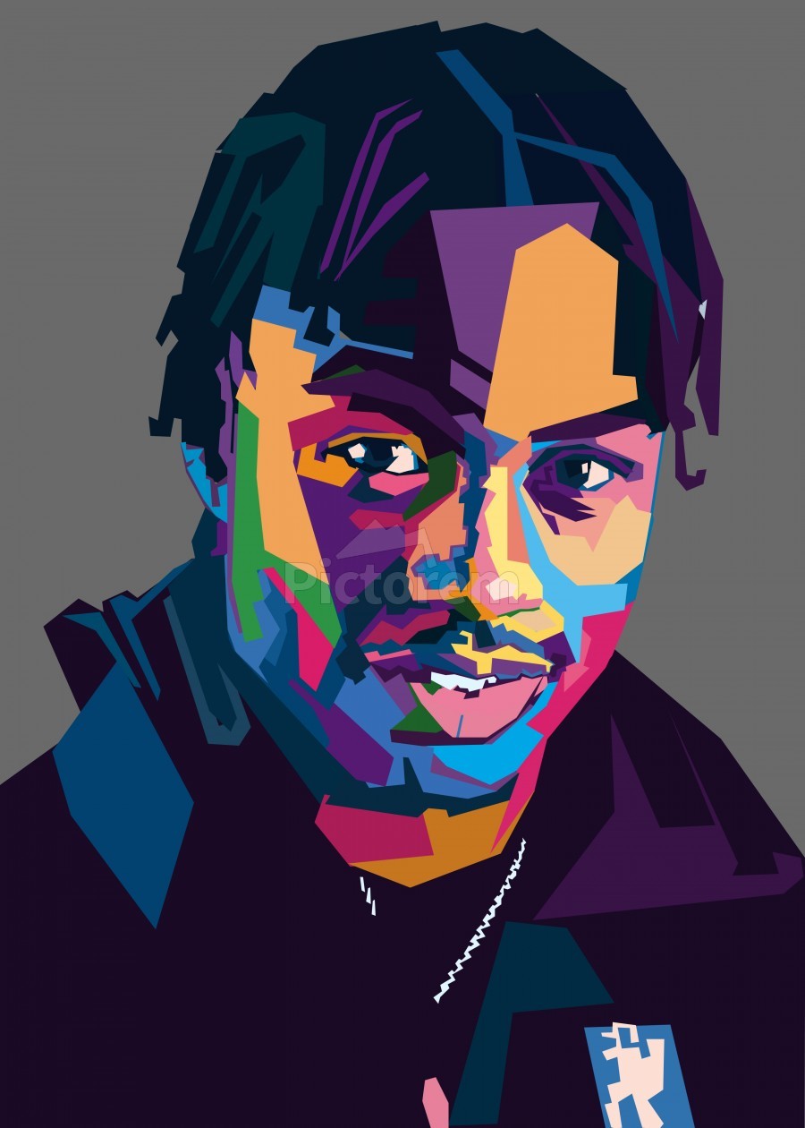 Lil Tjay POP ART WPAP STYLE 1 by RANGGA OZI Wall Art