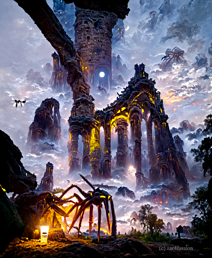 spider lair by zar4fussion Wall Art