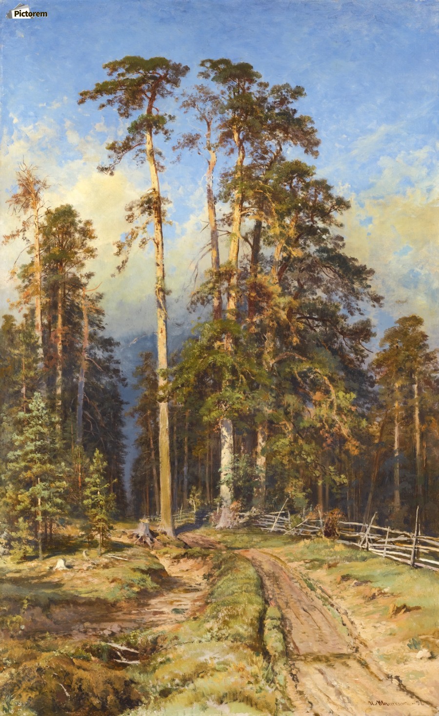 Entering forest by Ivan Shishkin Wall Art